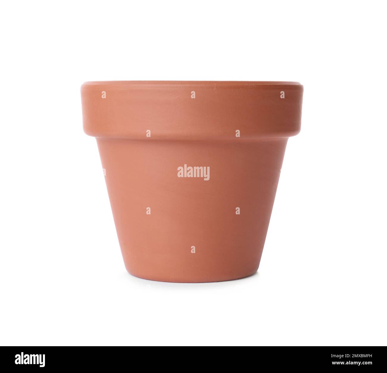 Stylish terracotta flower pot isolated on white Stock Photo - Alamy
