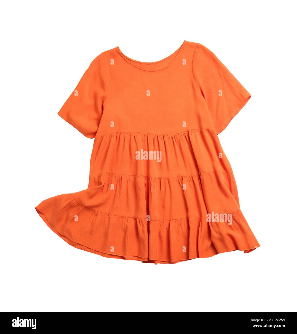 Beautiful girl orange dress Cut Out Stock Images & Pictures - Alamy