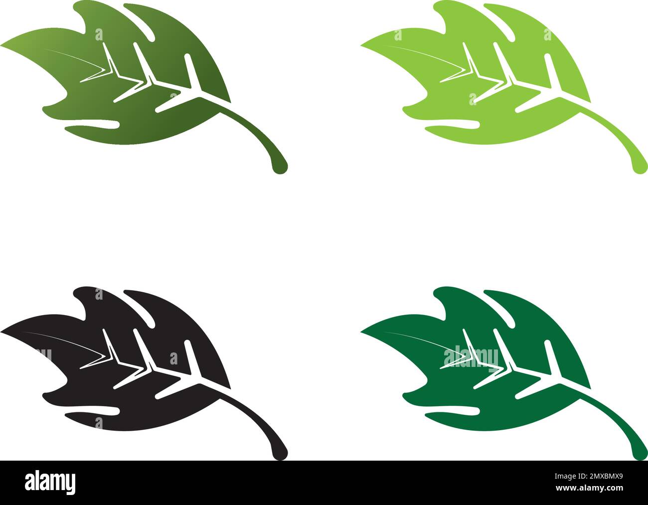 leaf icon vector design illustration template and background Stock ...