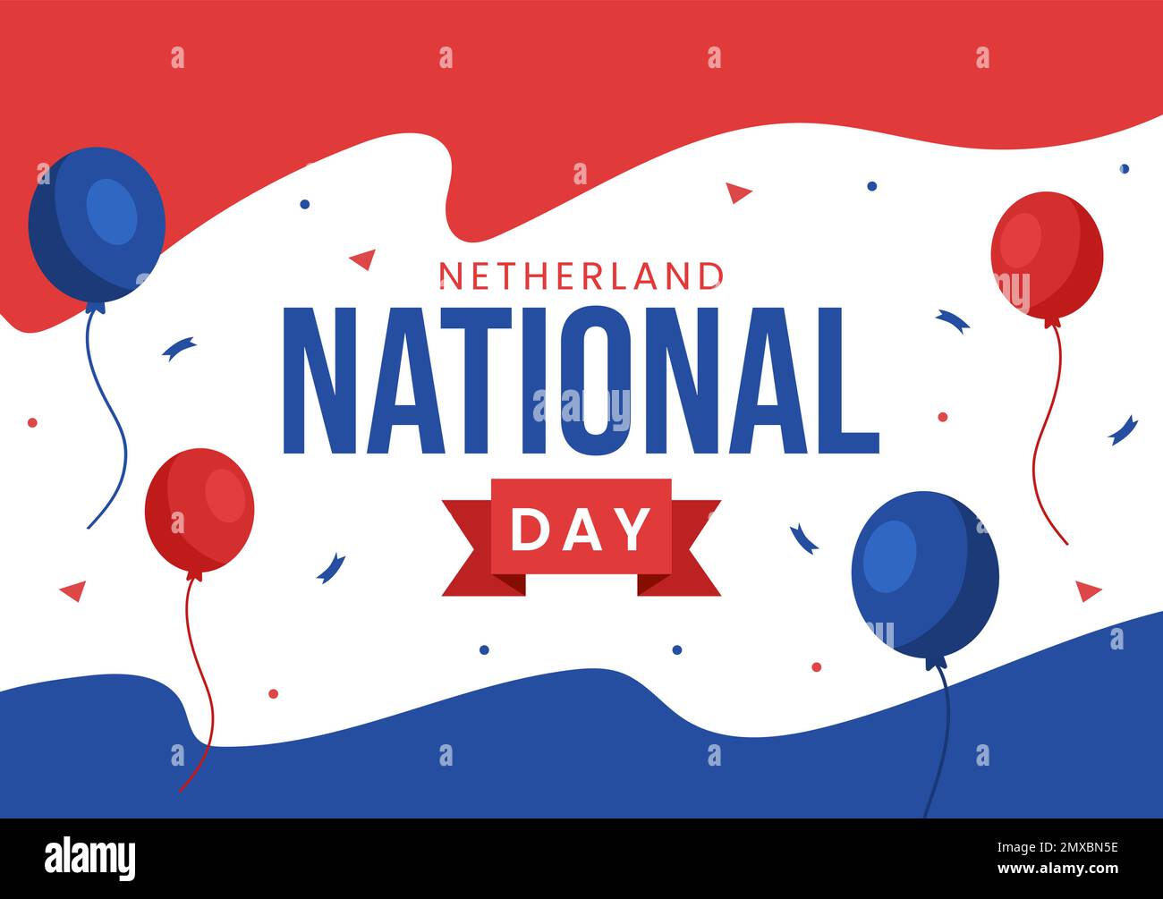 Happy Netherland National Day Illustration with Netherlands Flag for ...