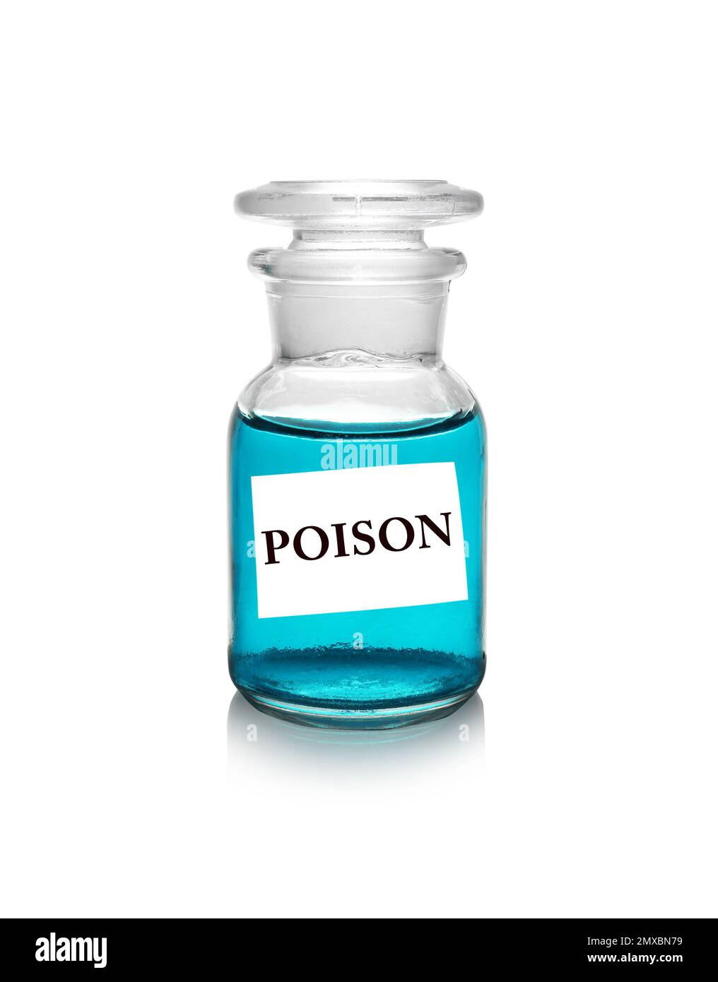 Apothecary bottle with poison on white background Stock Photo - Alamy