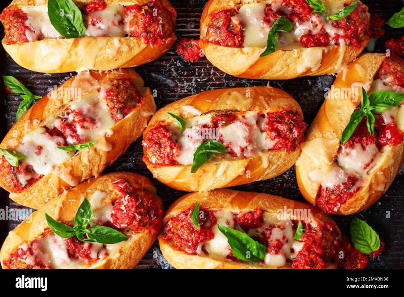 Italian meatball parmesan submarine hi-res stock photography and images ...