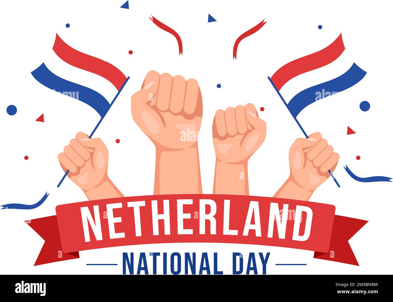 Happy Netherland National Day Illustration with Netherlands Flag for ...
