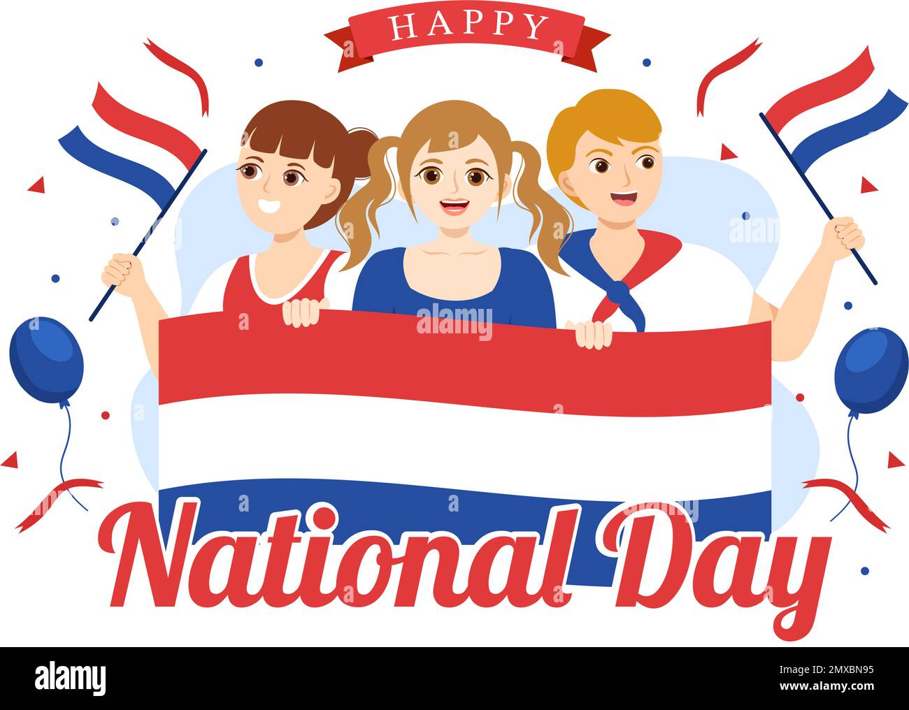 Happy Netherland National Day Illustration with Netherlands Flag for ...