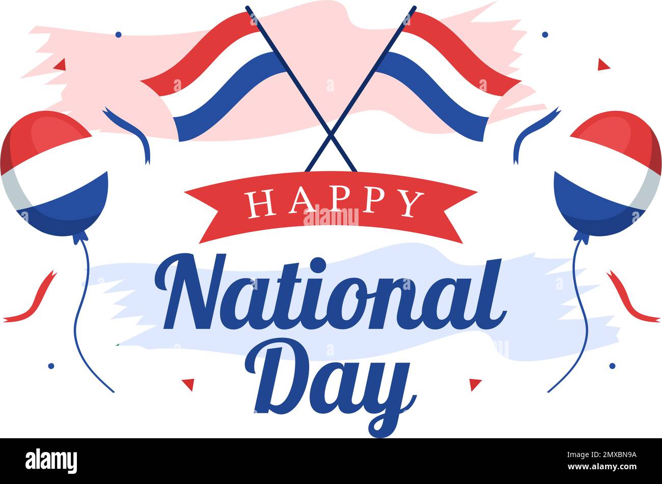 Happy Netherland National Day Illustration with Netherlands Flag for ...
