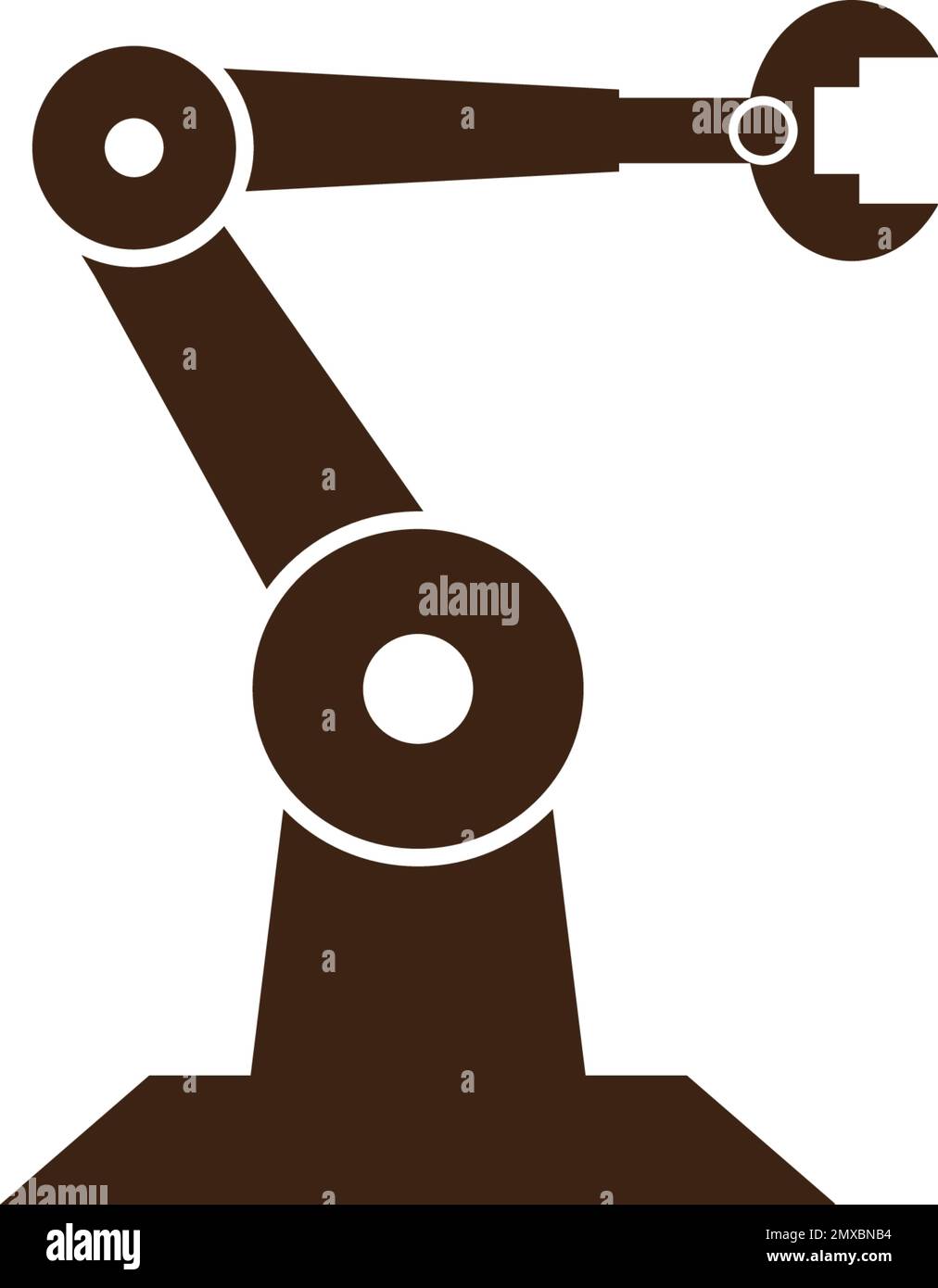 Industrial robot icon vector design,mechanical robot arm icon Stock ...