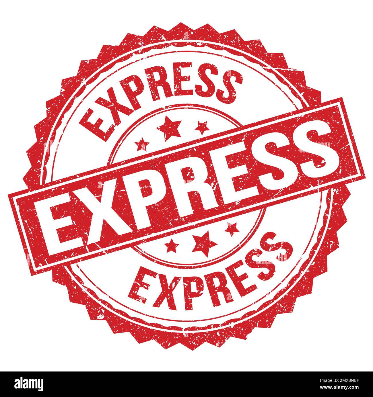 EXPRESS text written on red round stamp sign Stock Photo - Alamy
