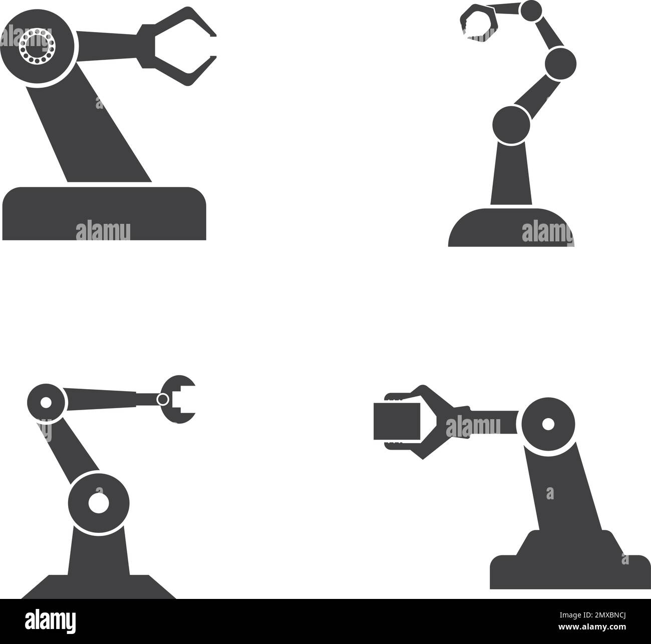 Industrial robot icon vector design,mechanical robot arm icon Stock ...