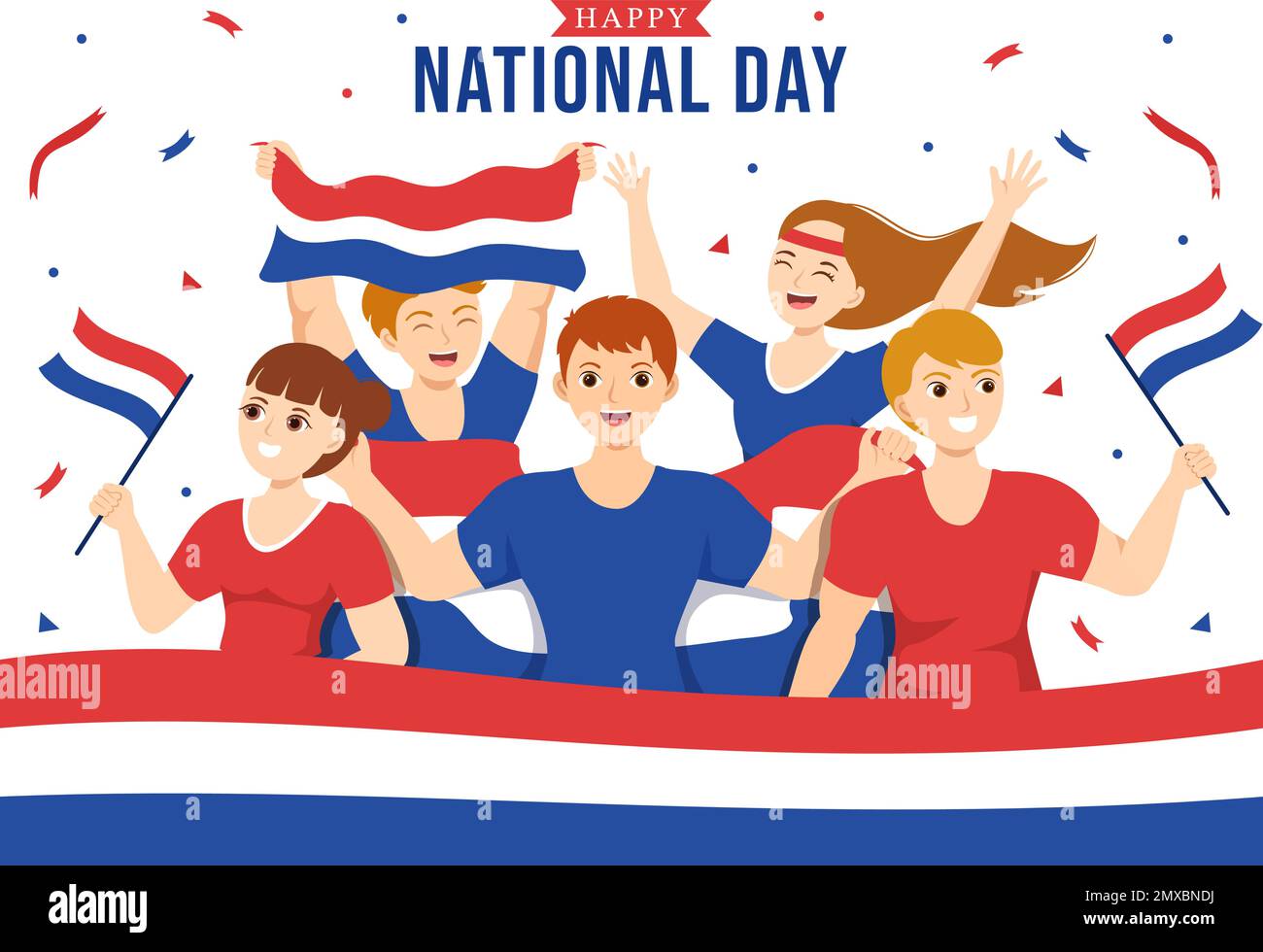 Happy Netherland National Day Illustration with Netherlands Flag for ...