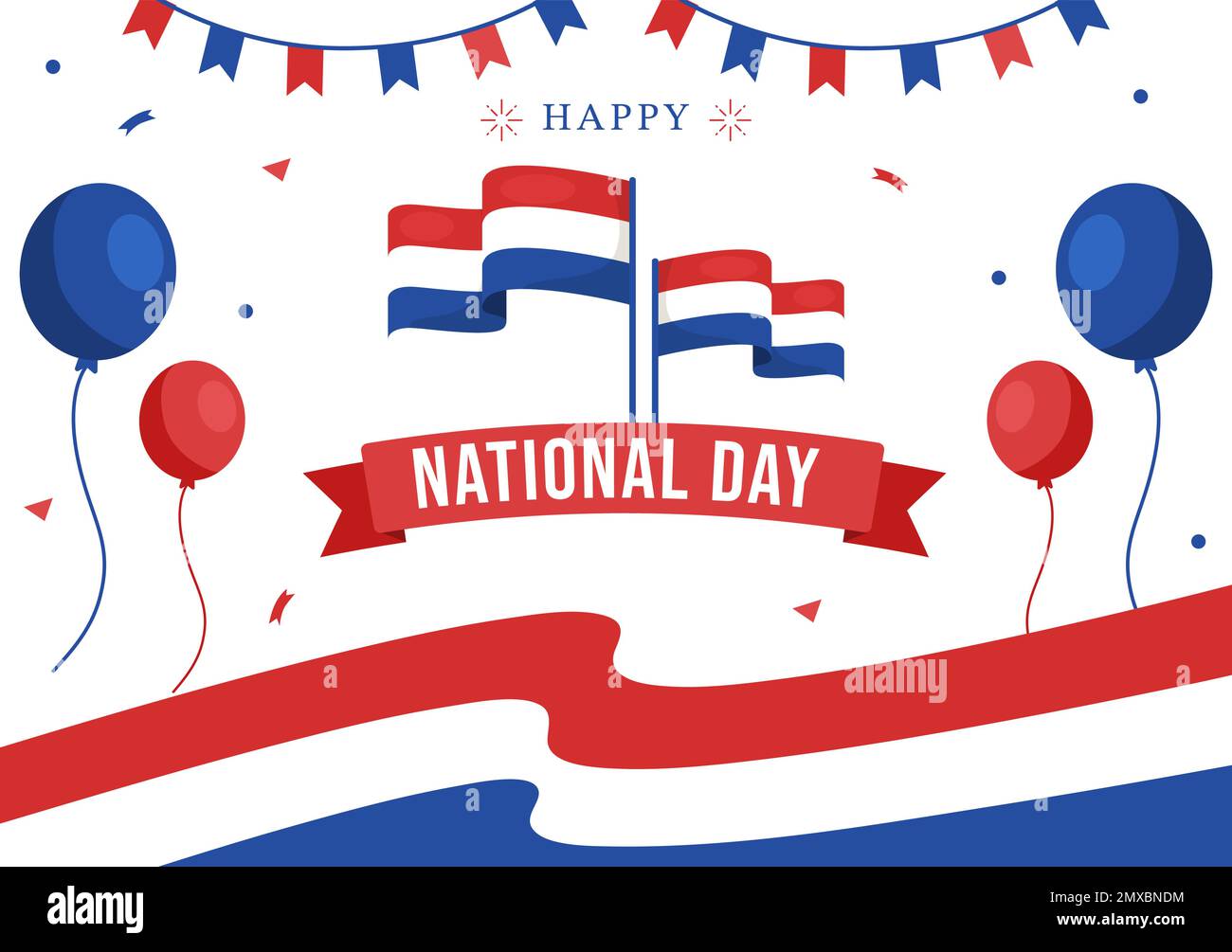 Happy Netherland National Day Illustration with Netherlands Flag for ...