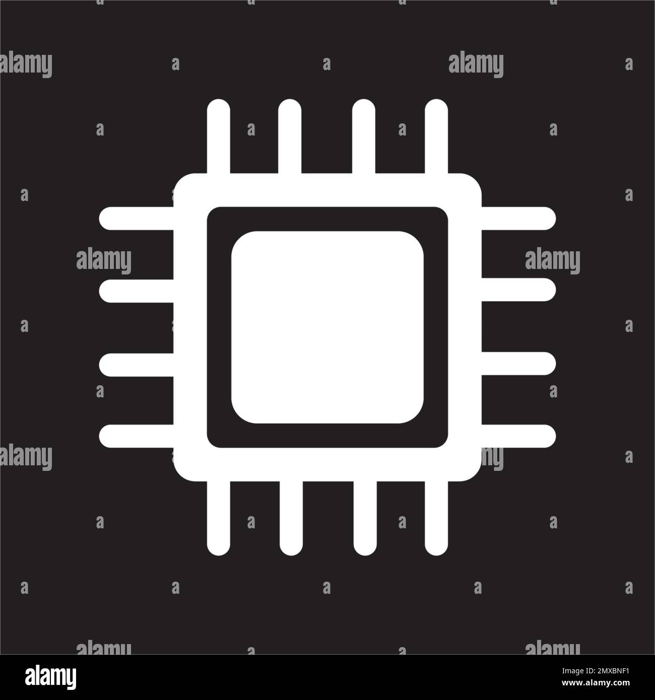 Chip Processor Vector Icon Illustration Design Stock Vector Image And Art