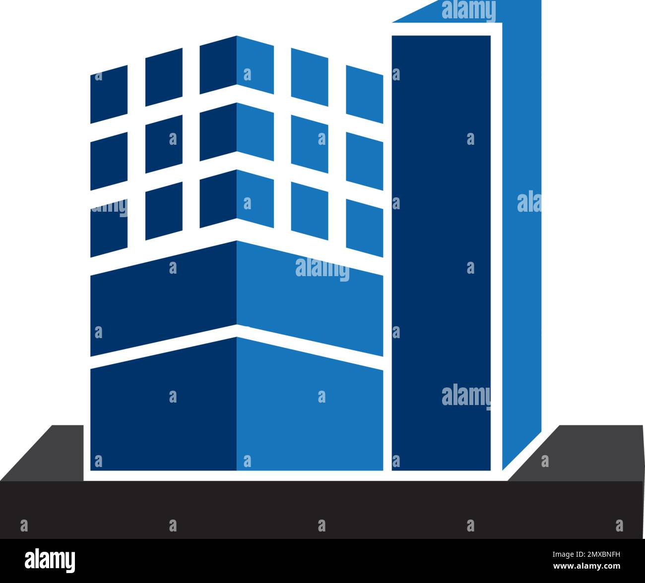 Office building sign icon in flat style. Apartment vector illustration ...