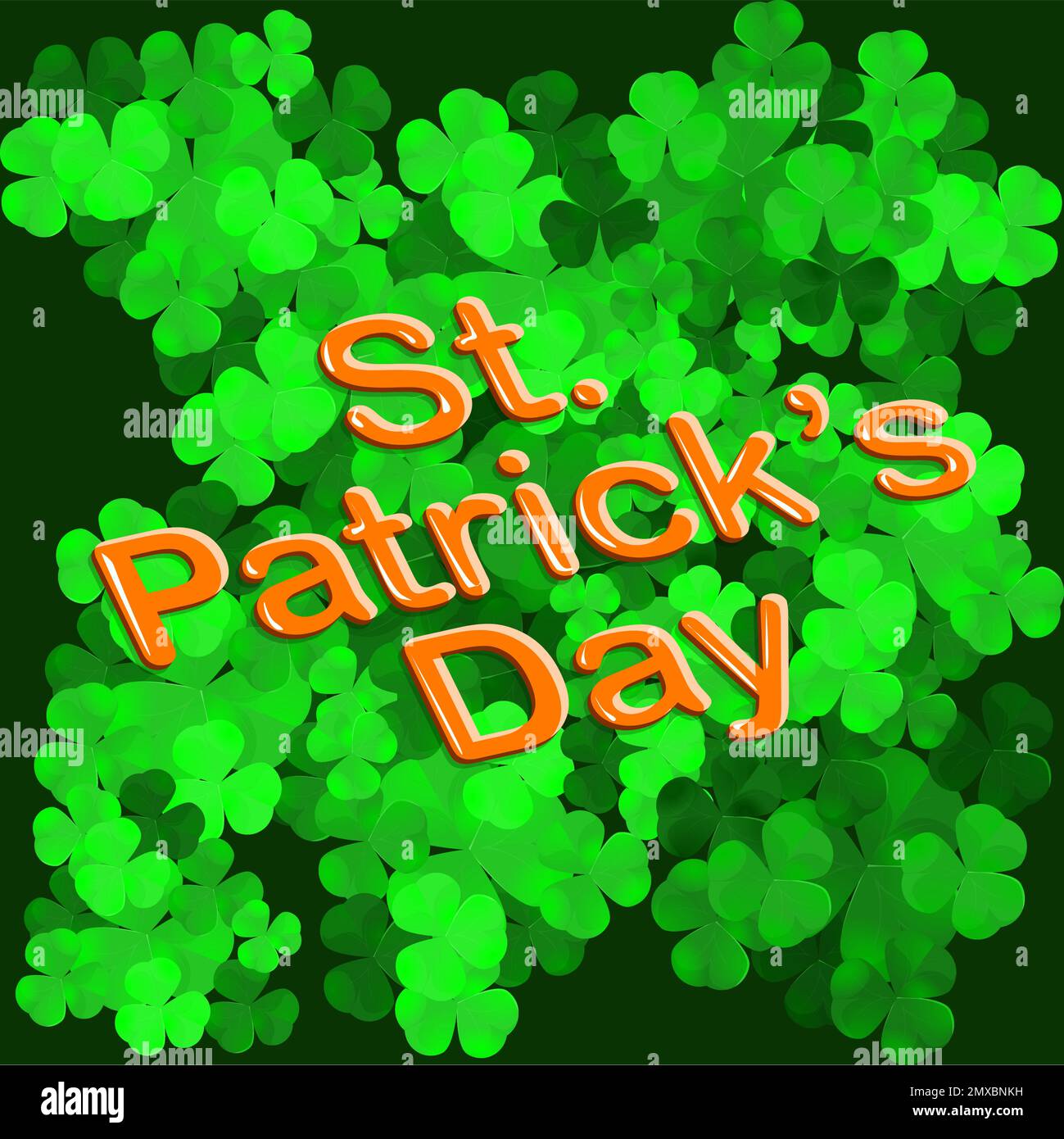 Cute shamrock background for holiday in illustration Stock Vector Image ...