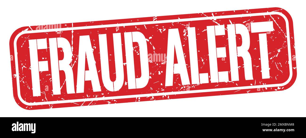 FRAUD ALERT text written on red grungy stamp sign Stock Photo - Alamy