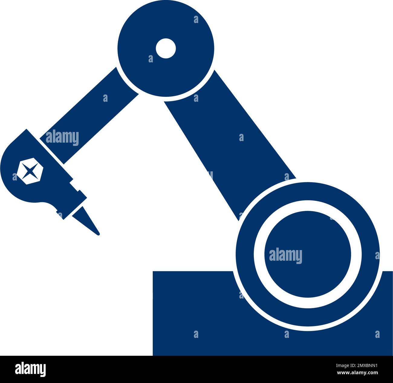 Industrial robot icon vector design,mechanical robot arm icon Stock ...