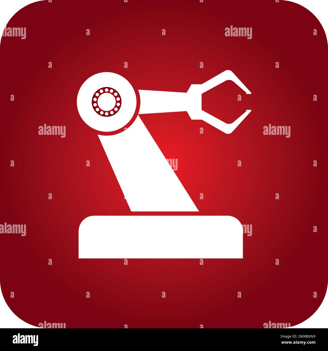 Industrial robot icon vector design,mechanical robot arm icon Stock ...