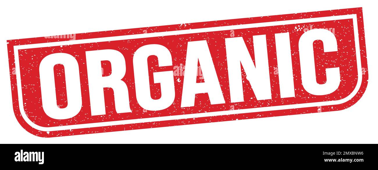 ORGANIC text written on red grungy stamp sign Stock Photo - Alamy