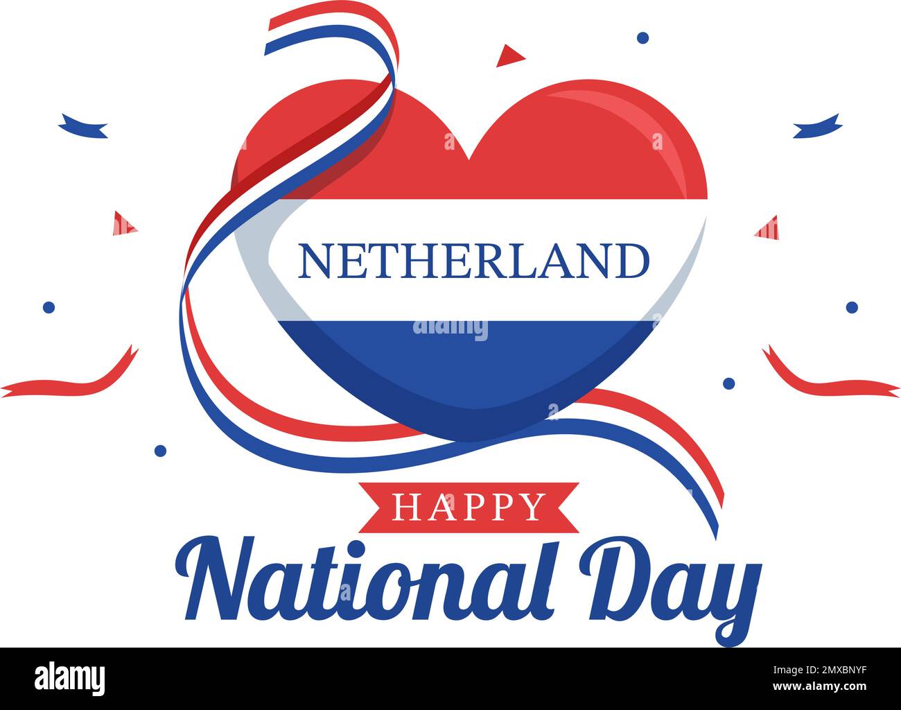 Happy Netherland National Day Illustration with Netherlands Flag for ...