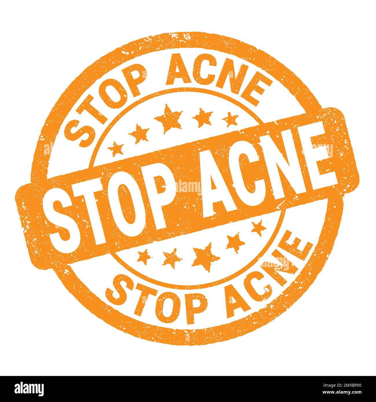 STOP ACNE text written on orange grungy stamp sign Stock Photo - Alamy