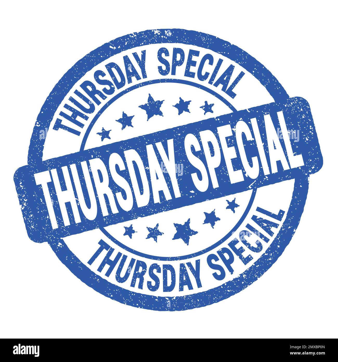 THURSDAY SPECIAL text written on blue grungy stamp sign Stock Photo - Alamy