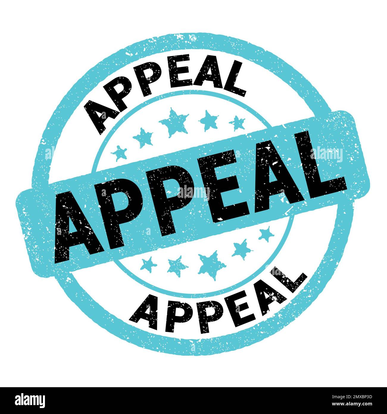 APPEAL text written on blue-black grungy stamp sign Stock Photo - Alamy