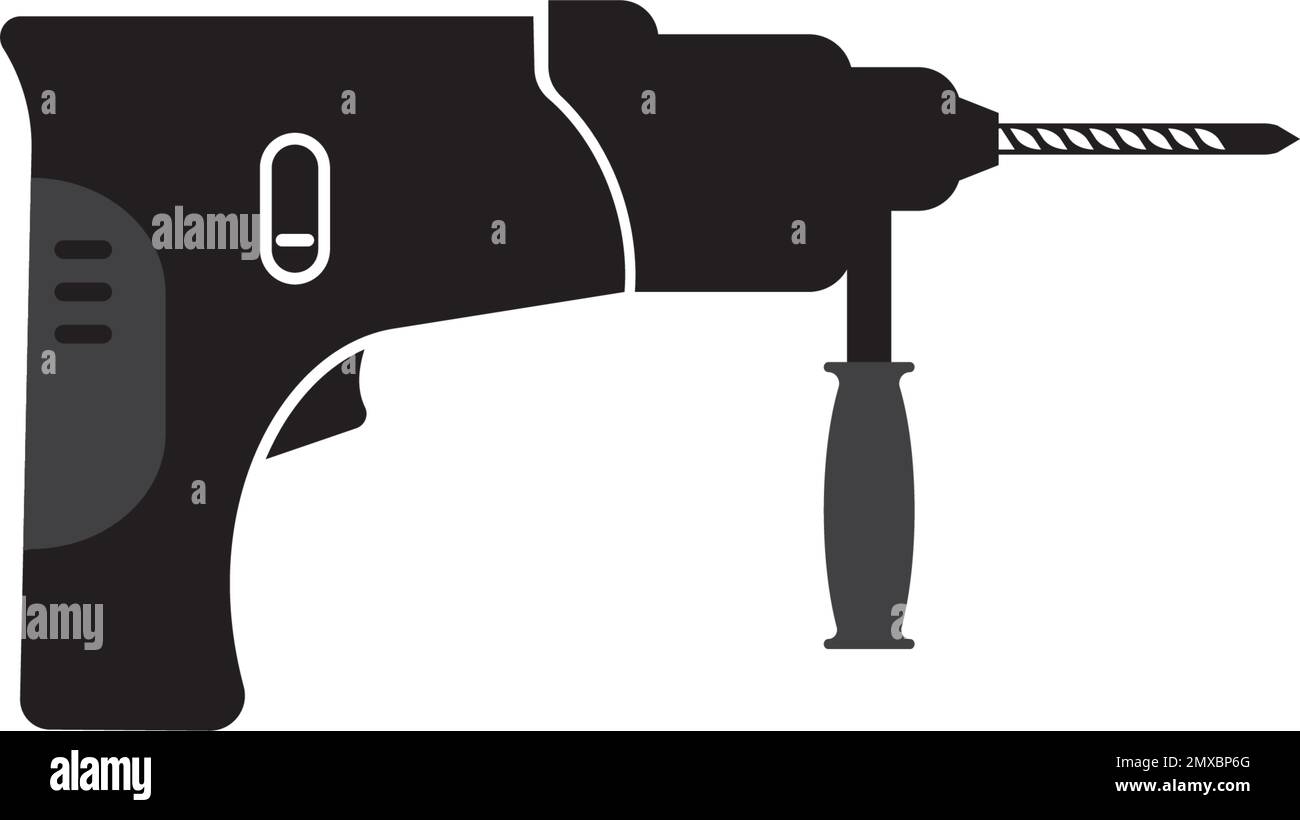 Drill tool icon vector illustration,construction icon and background ...