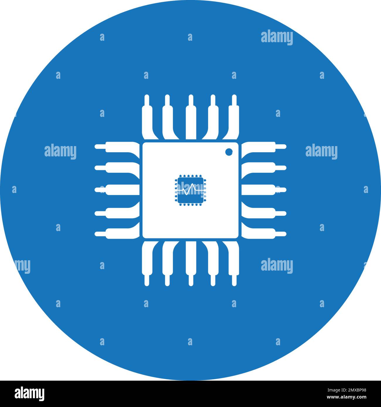 chip processor vector icon illustration design Stock Vector Image & Art ...