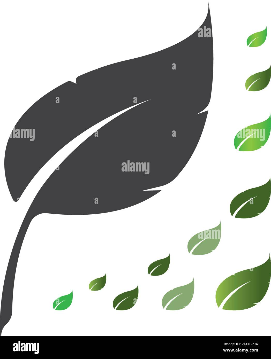 leaf icon vector design illustration template and background Stock ...