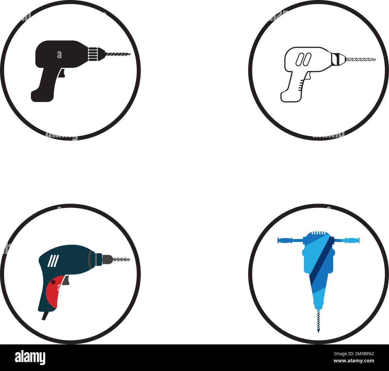 Drill tool icon vector illustration,construction icon and background ...