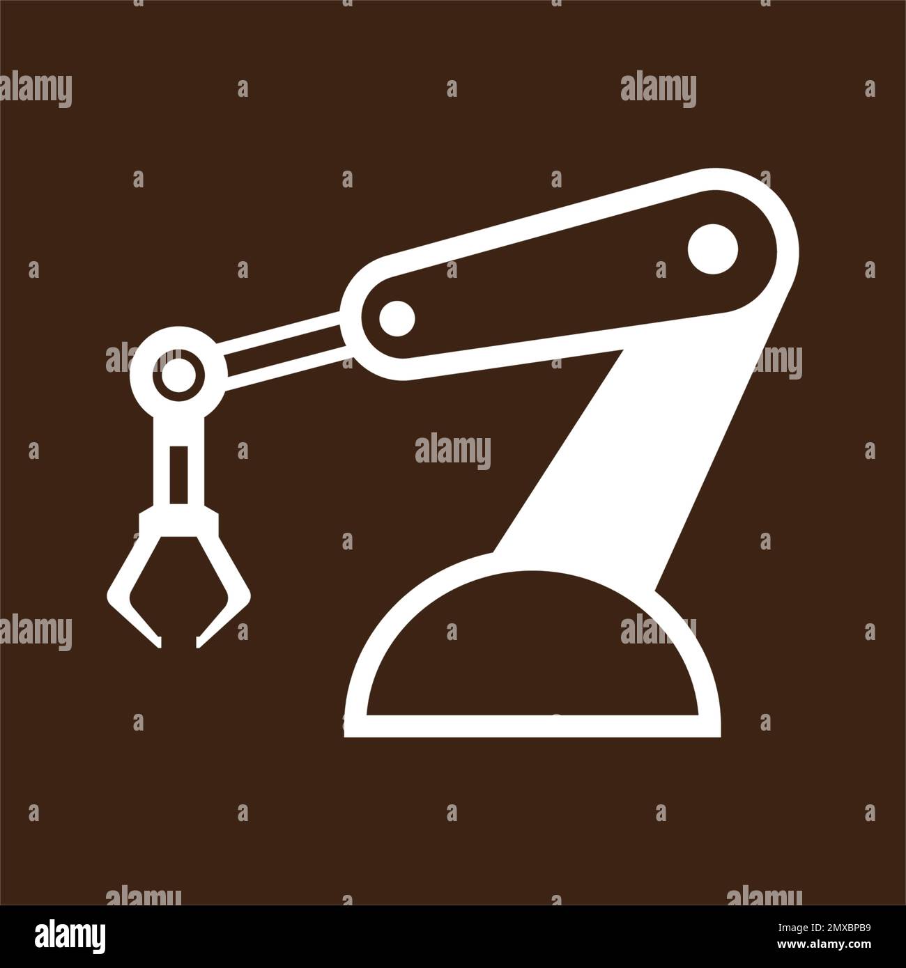 Industrial robot icon vector design,mechanical robot arm icon Stock ...