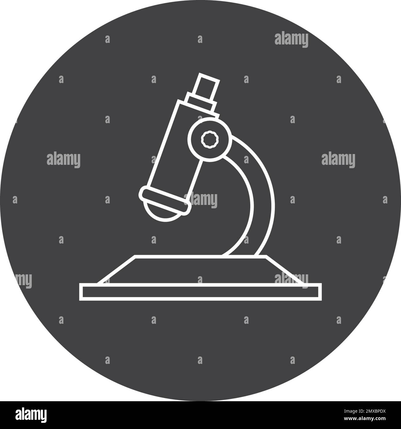 Microscope icon vector, logo design illustration and Medical background ...