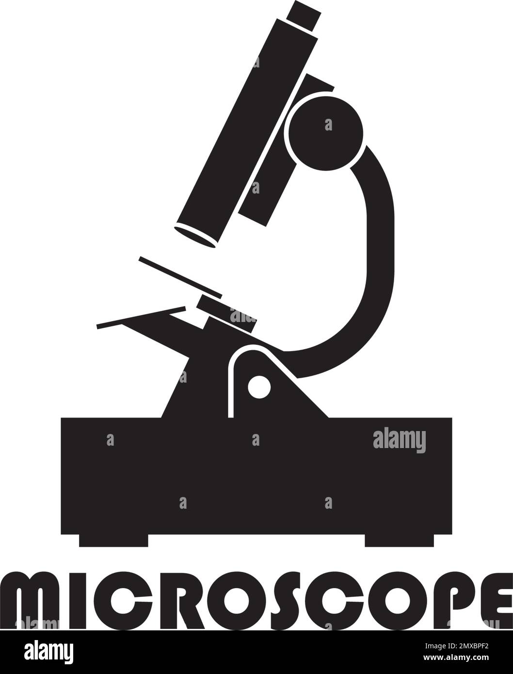 Microscope icon vector, logo design illustration and Medical background ...