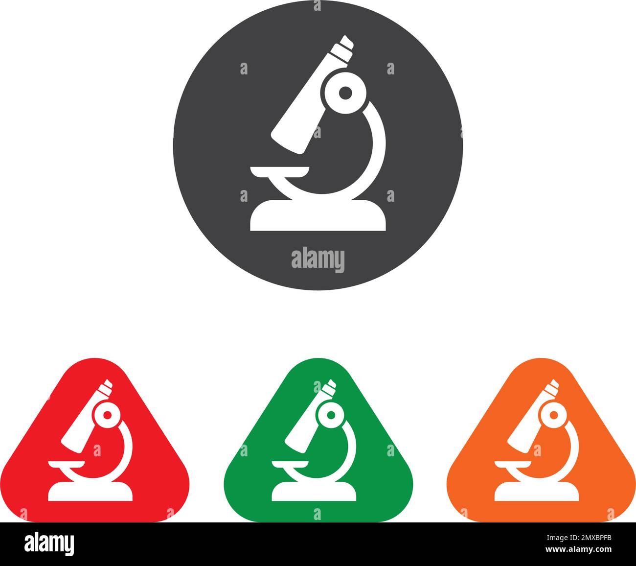 Microscope icon vector, logo design illustration and Medical background ...