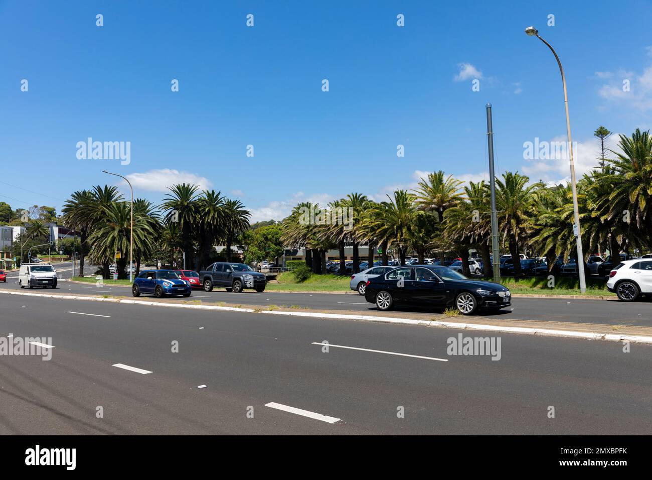Sydney traffic on Barrenjoey road Avalon Beach on Sydney northern ...