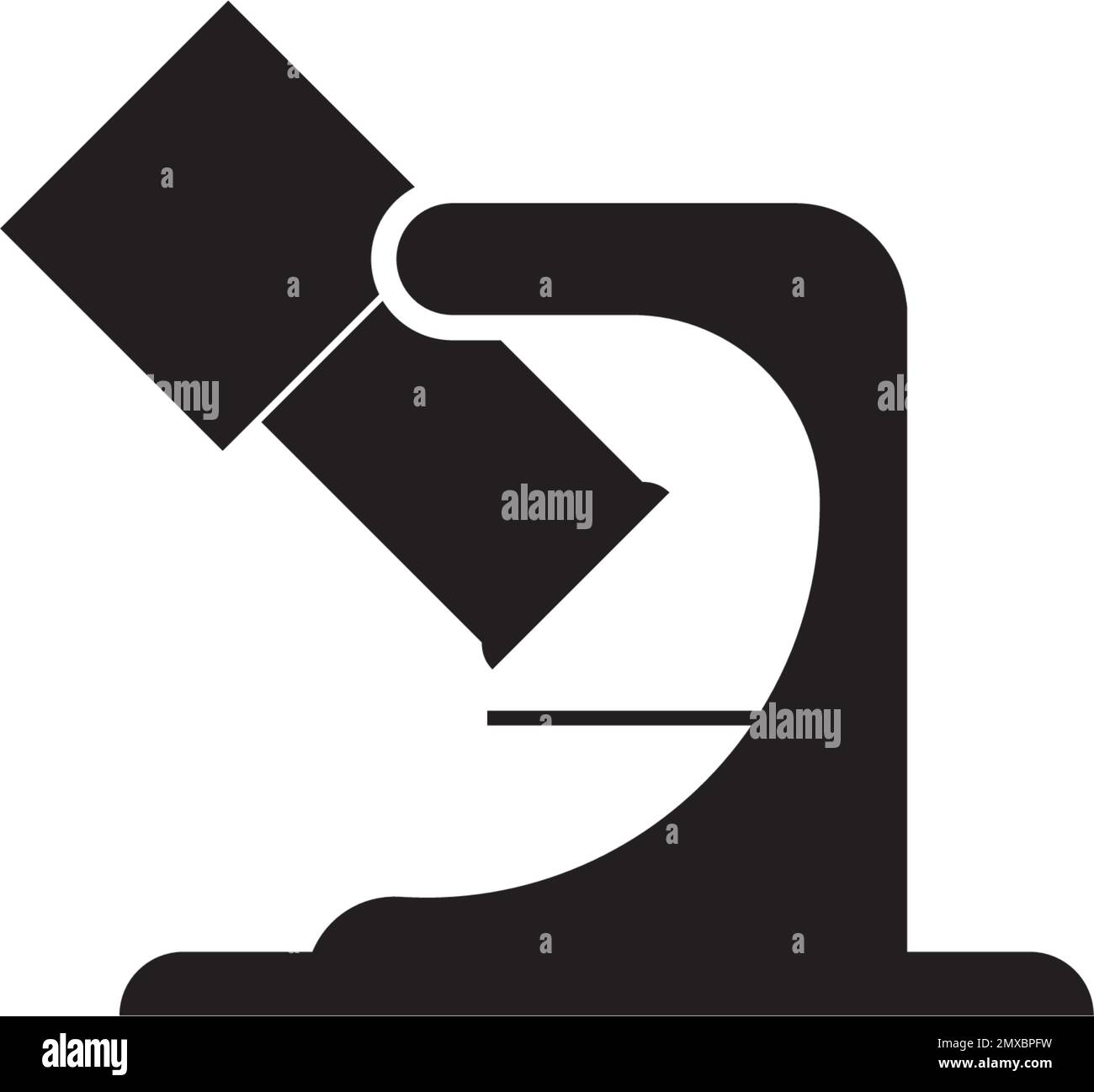 Microscope icon vector, logo design illustration and Medical background ...