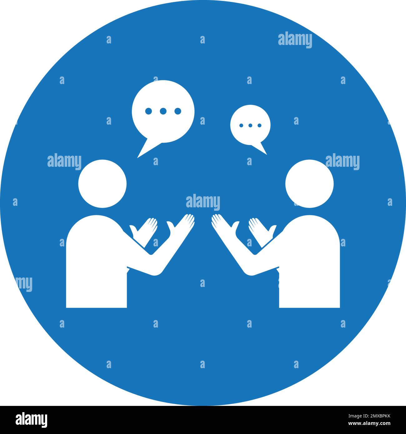 Speaking people icon in trendy flat style design. Vector graphic ...