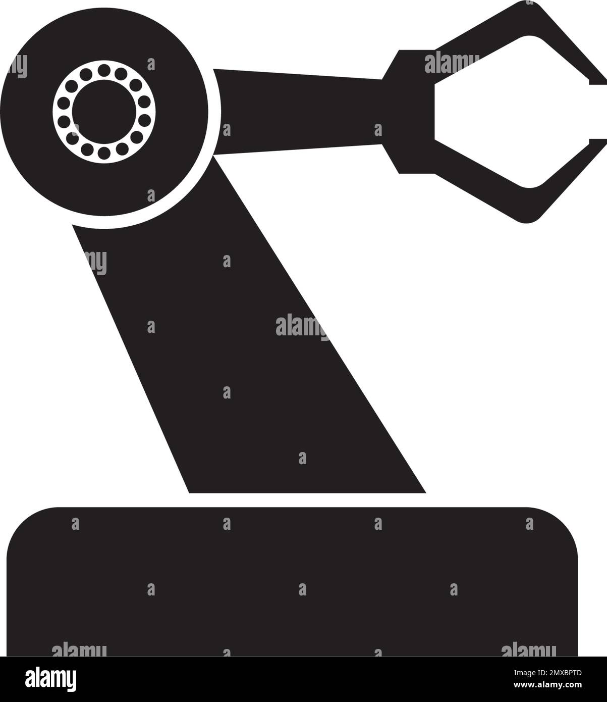 Industrial robot icon vector design,mechanical robot arm icon Stock ...