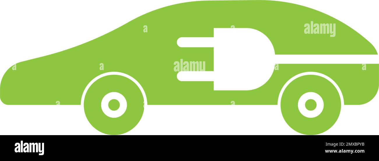 Electric car icon. Electrical cable plug charging symbol. Vector ...