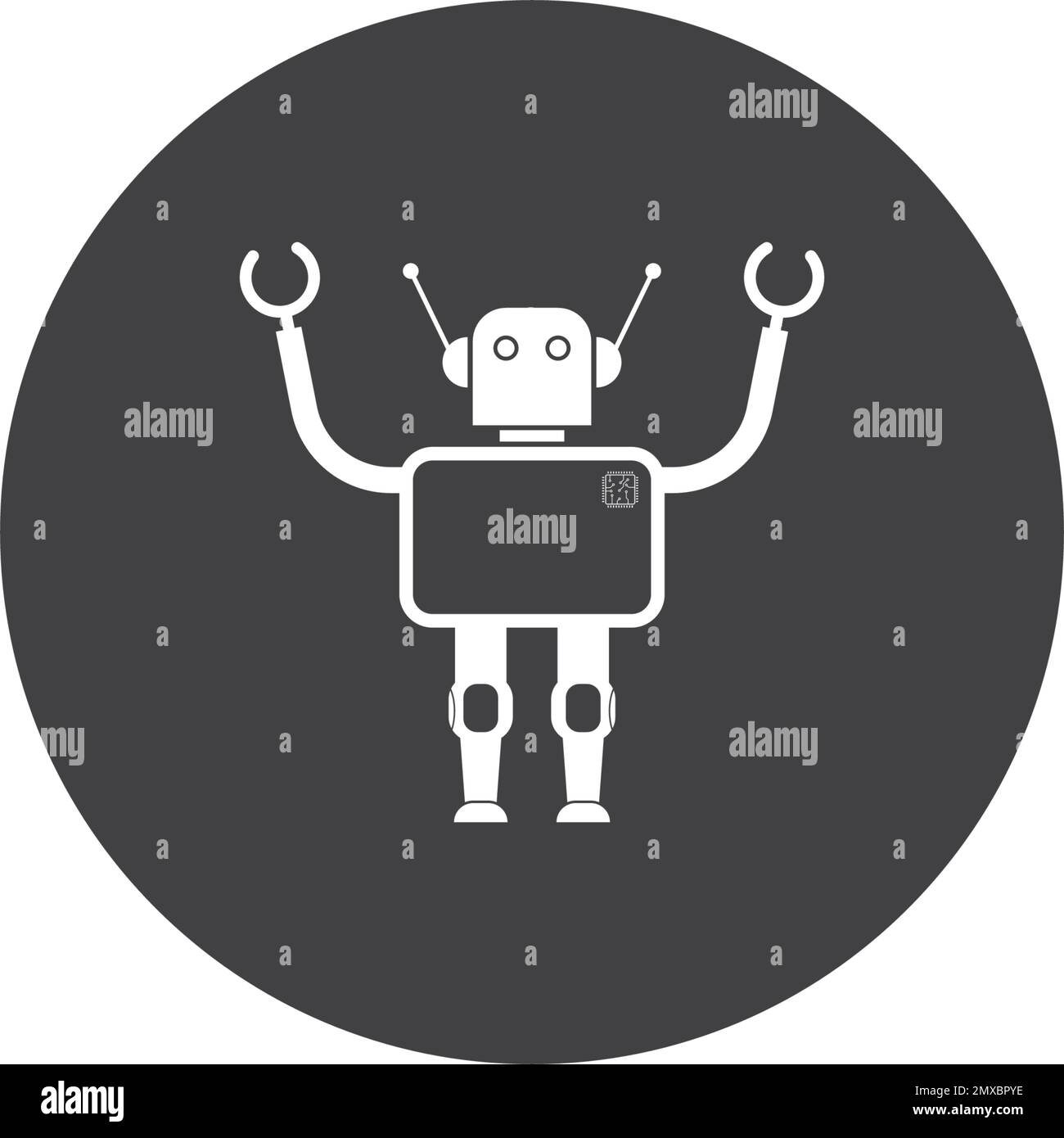 Robot icon, vector concept illustration for design logo background ...