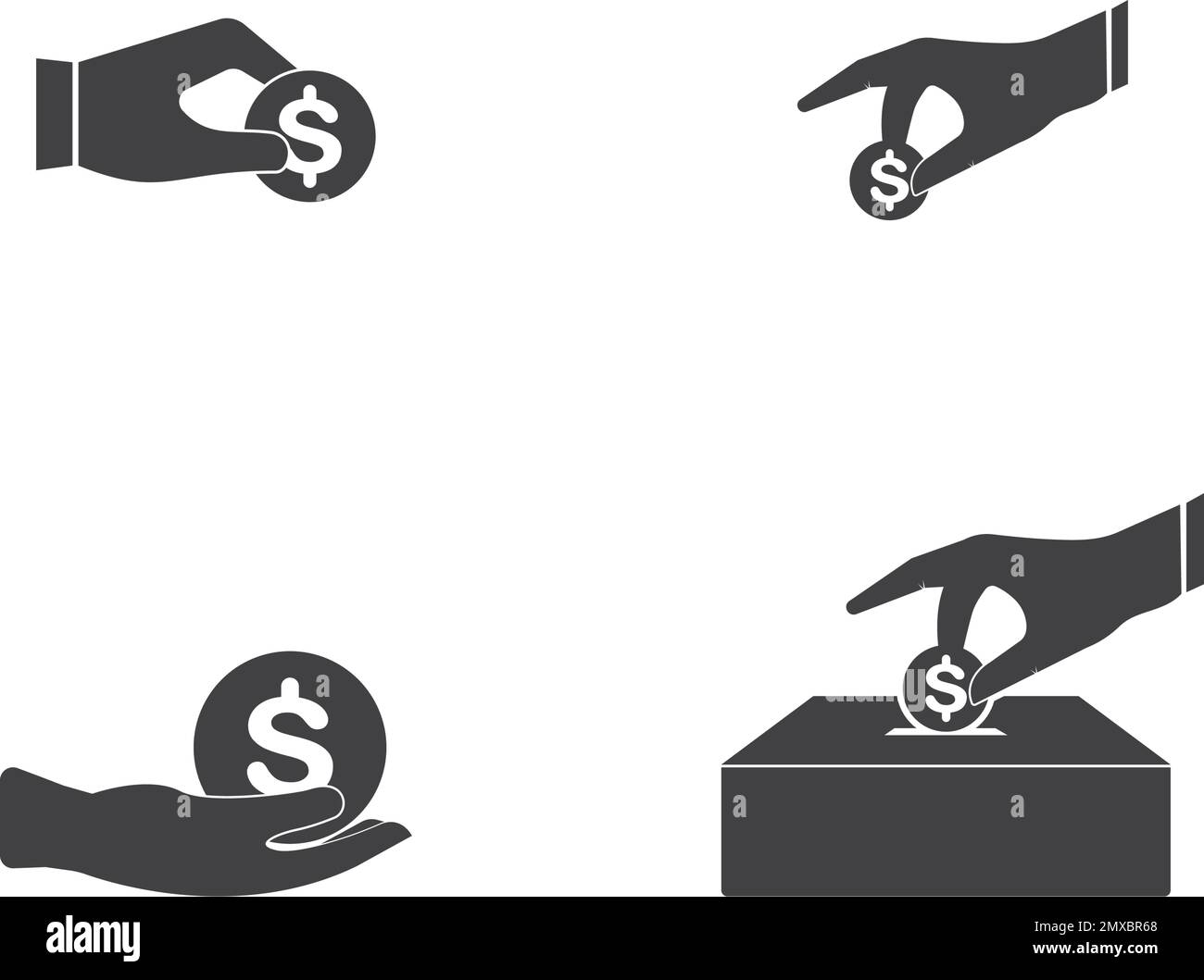 Donation vector icon,illustration logo design Stock Vector Image & Art ...