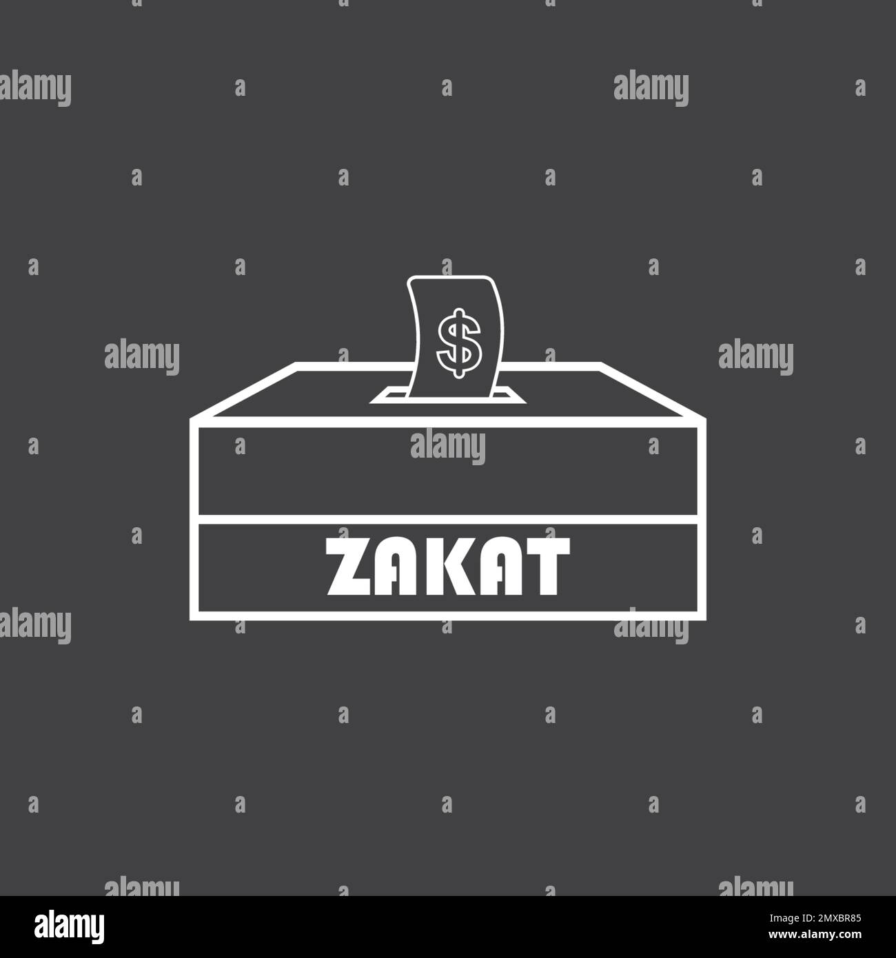 Zakat Icon Symbol. Premium Quality Isolated Money Box Element In Trendy ...