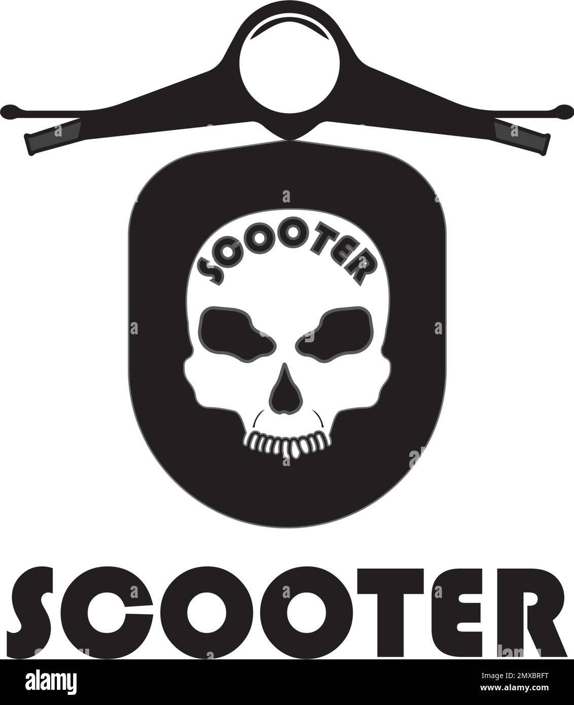 Scooter Logo design silhouette vector. Motorbike Logotype icon Stock ...
