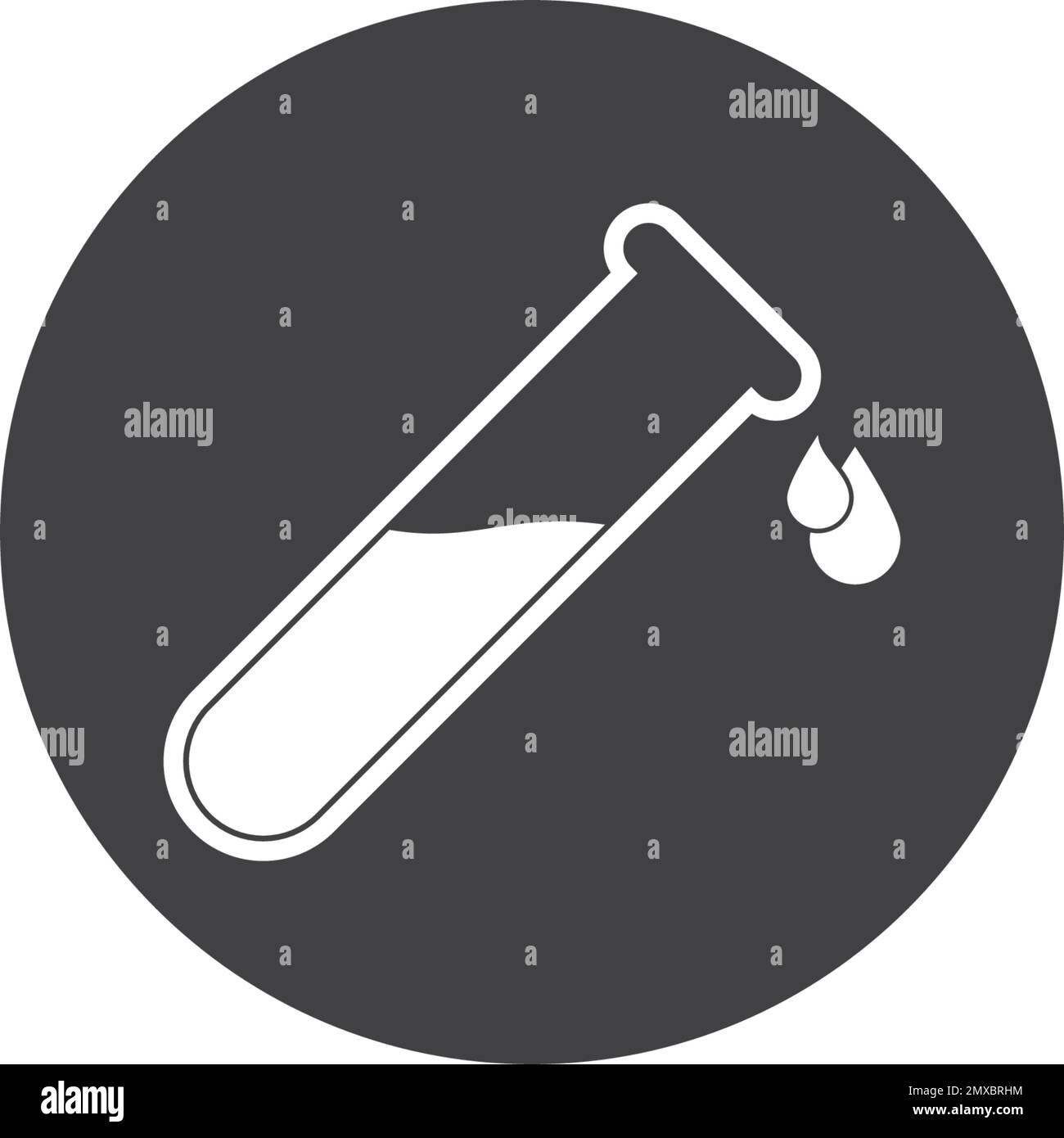 Test tube with drop. medical and chemical icon. Vector illustration ...