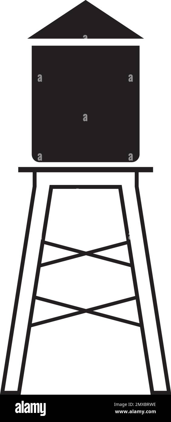 Water tower vector icon illustration logo design Stock Vector Image ...