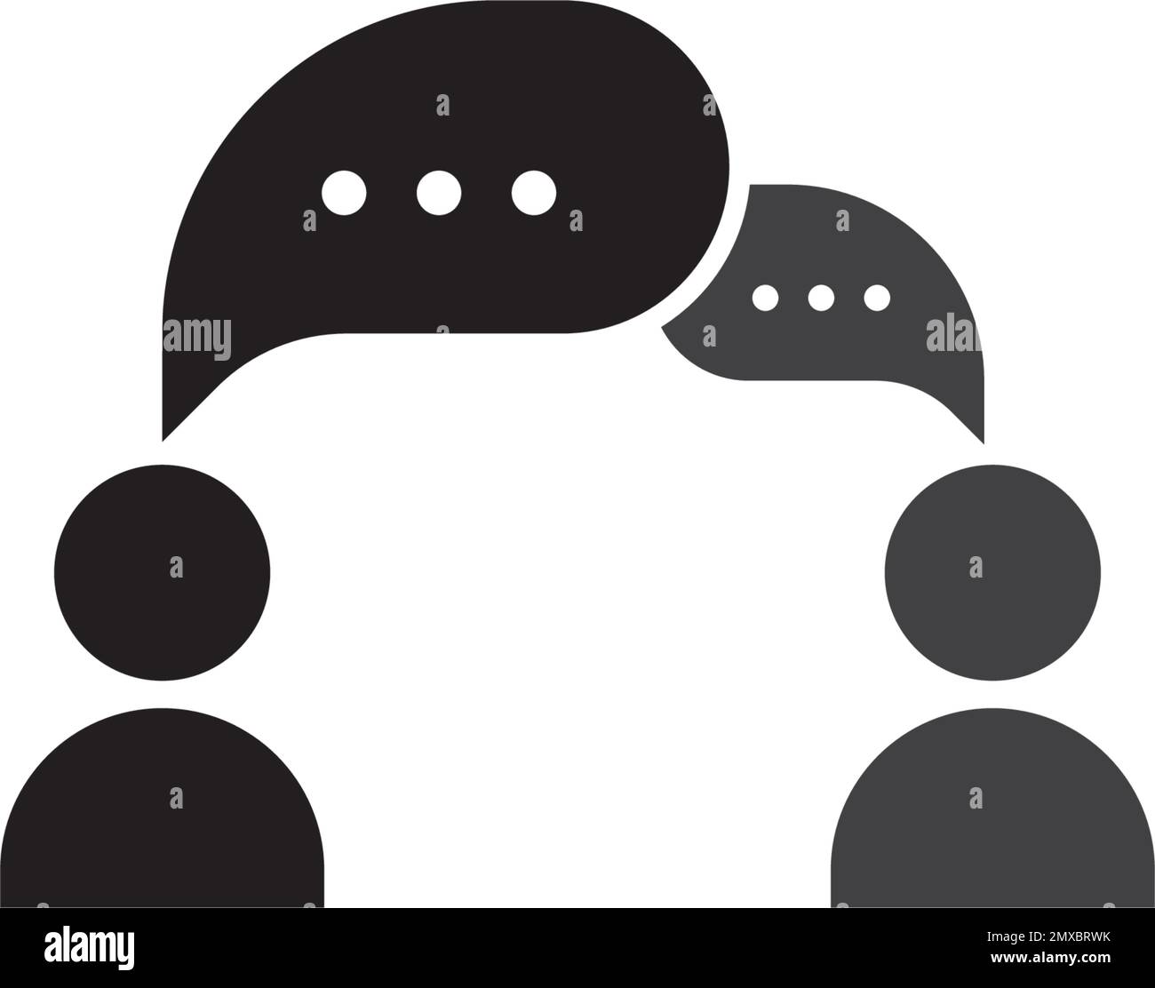 Two people talking Stock Vector Images - Alamy