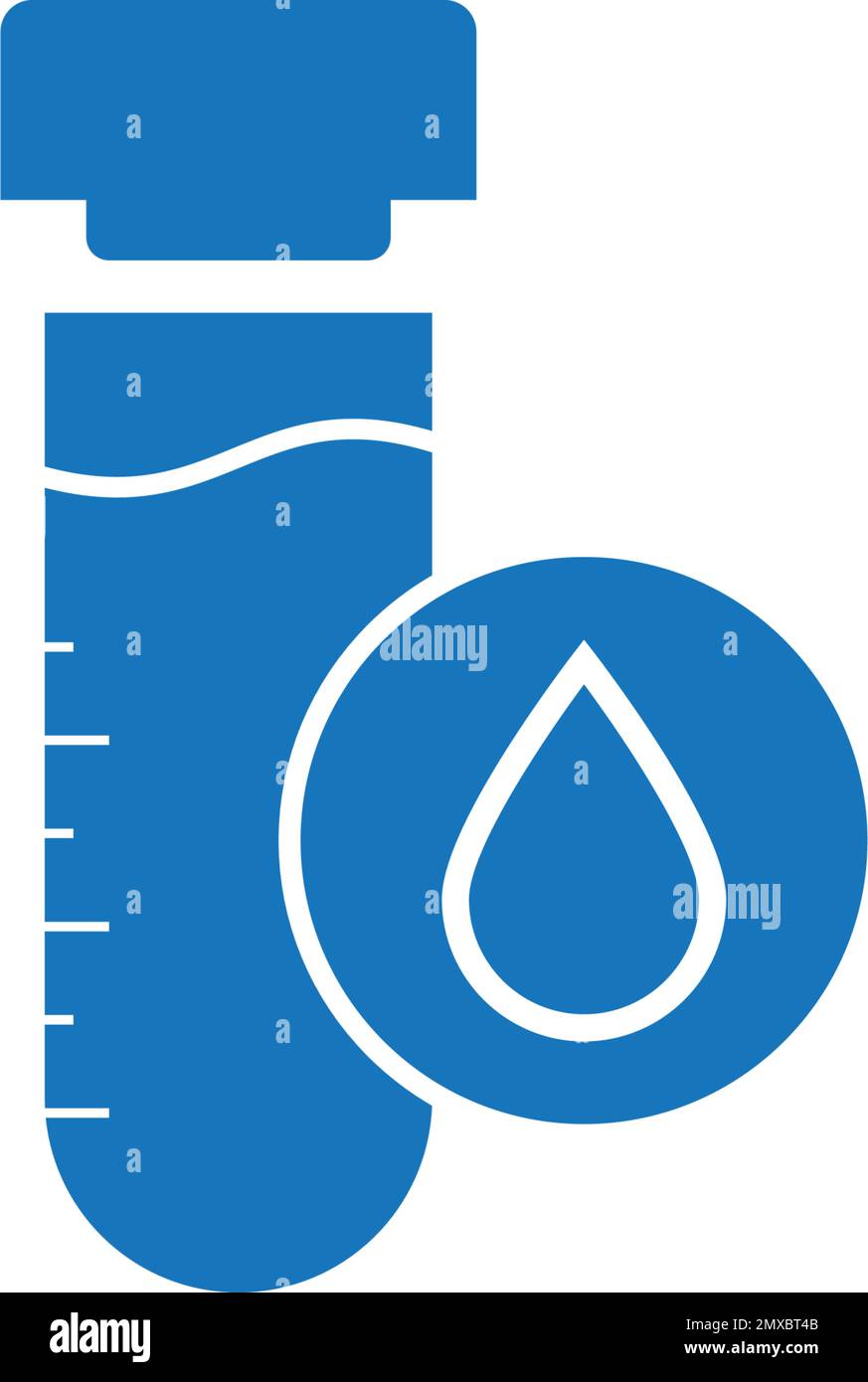 Test tube with drop. medical and chemical icon. Vector illustration ...