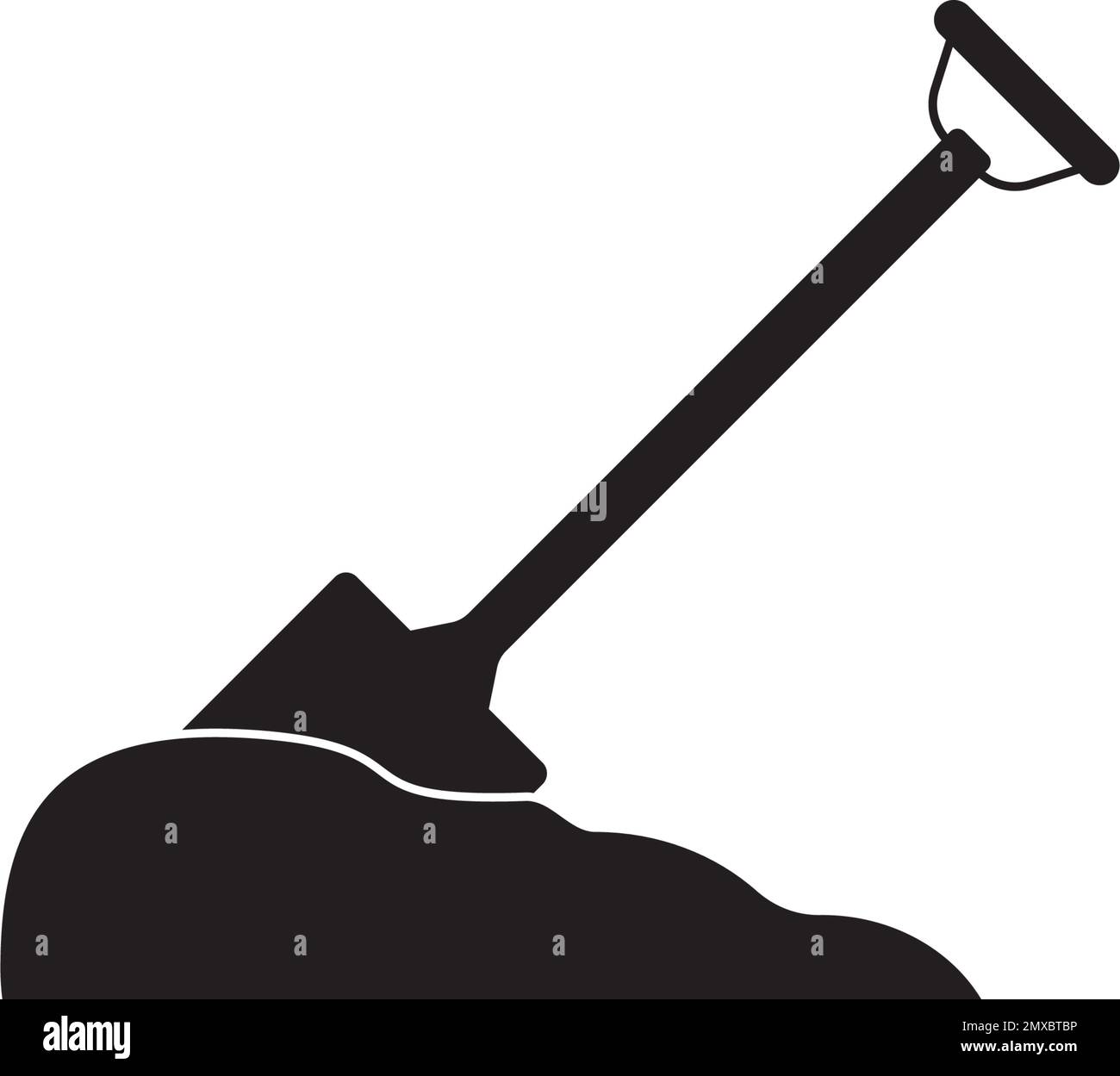 Shovel vector icon illustration logo template Stock Vector Image & Art ...