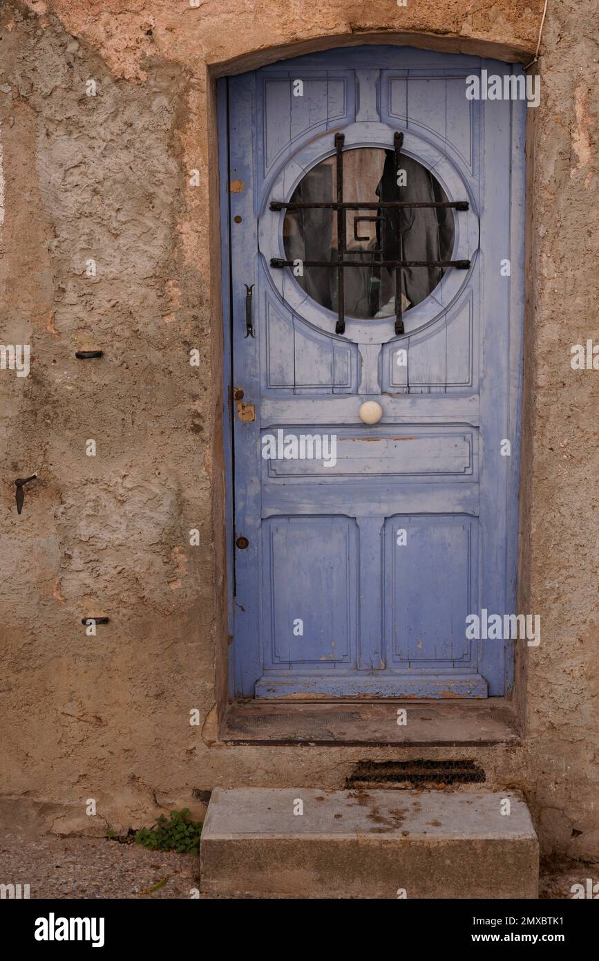 door wooden ancient home access rustic city house facade Stock Photo ...