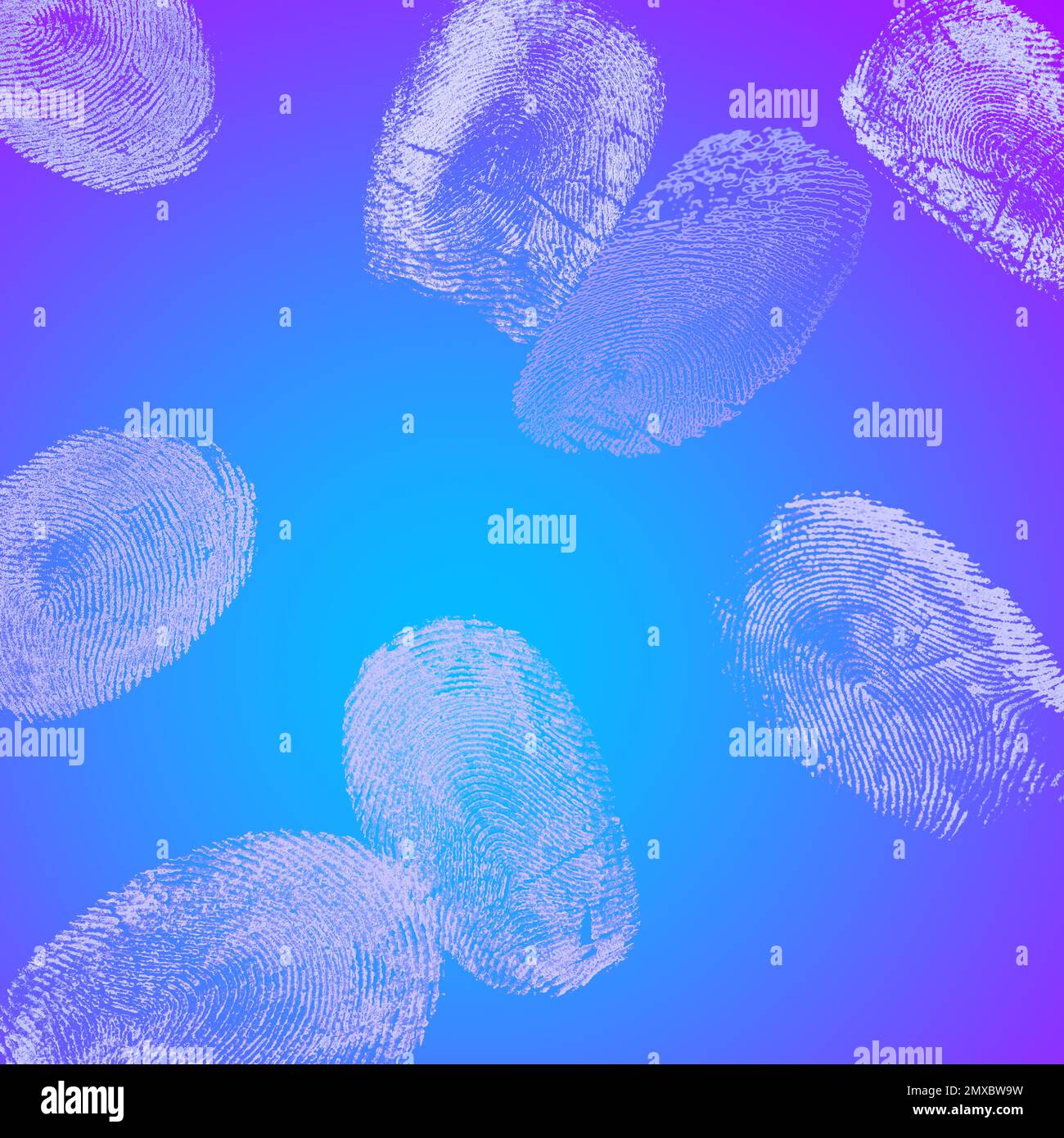 Set of different fingerprints on color background Stock Photo - Alamy