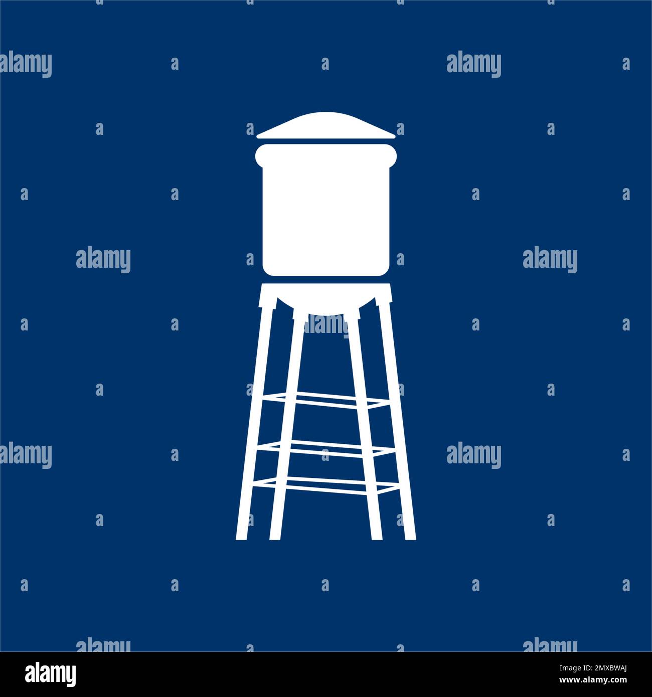 Water tower vector icon illustration logo design Stock Vector Image ...